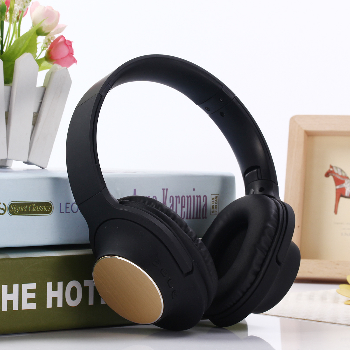 Foldable telescopic stereo headset bluetooth headset